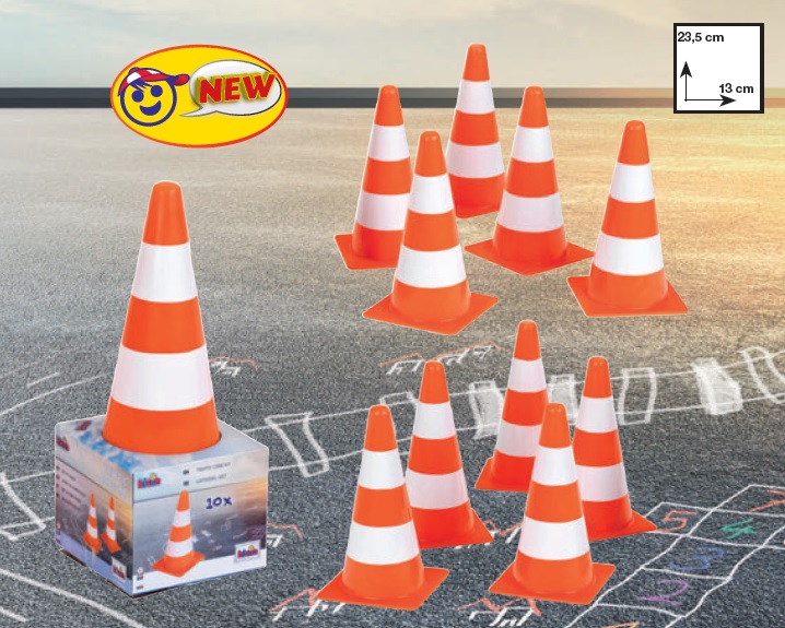Конуси за пътна сигнализация, комплект от 10 броя | Борса Теодорос