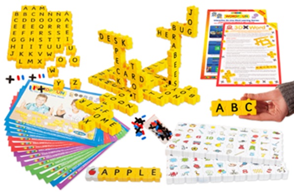 STEM Конструктор Morphun Английски главни букви + картинки, 163 части | Борса Теодорос